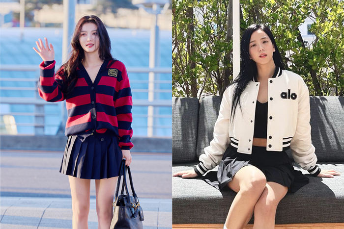 Jisoo預校生穿搭你跟上沒？2024開學季最夯6大單品推薦：emis棒球帽、MIU MIU條紋針織衫必收
